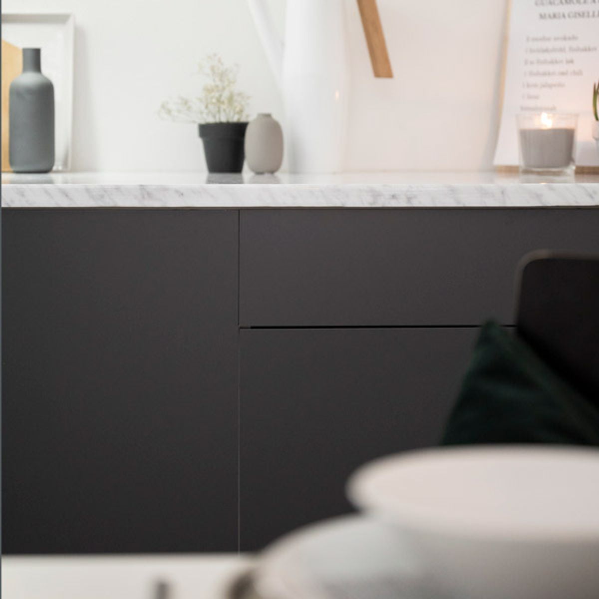 Vareprøve: Uni matt antrasitt grå Kontaktplast - Lindas Dekor